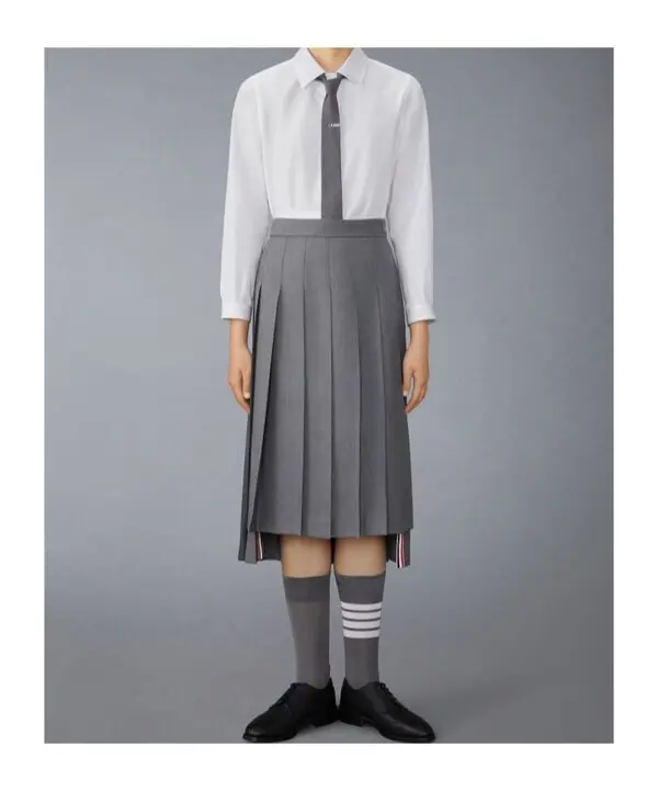 Thom Browne Long Sleeve Cropped Shirt