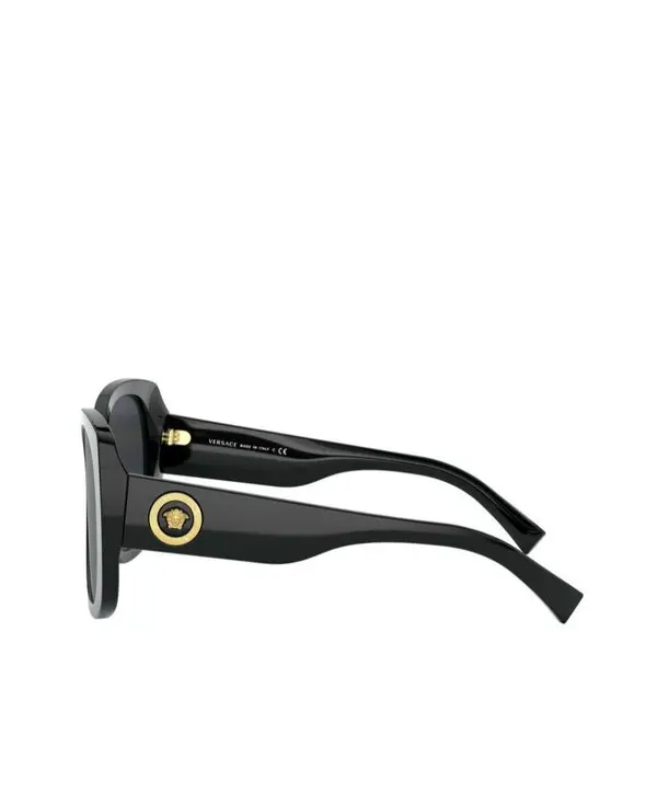 Versace Medusa Square Frame Sunglasses - Black