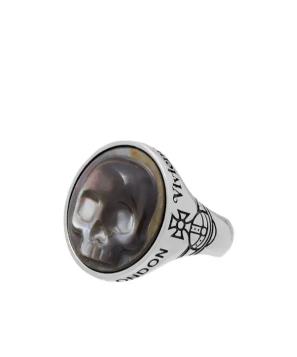 VIVIENNE WESTWOOD Skull Ring With Mother-of-pearl