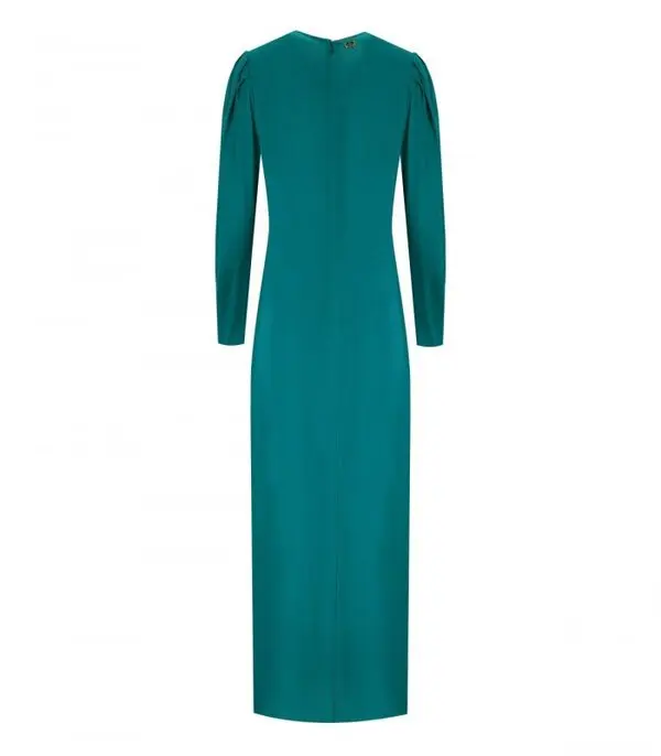 TWINSET Asymmetric Draped Maxi Dress - Green