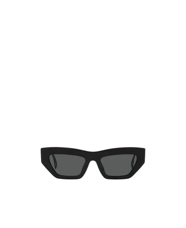 Versace Logo Rectangular Sunglasses - Black