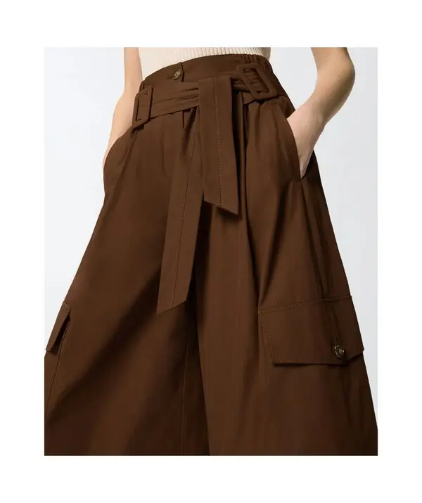 Pinko Tie Belt Cotton Twill Shorts