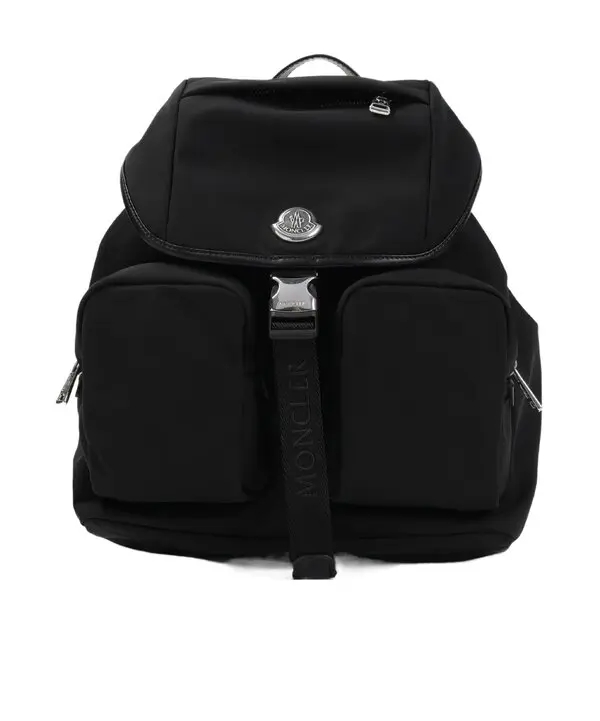 Moncler Logo Plaque Foldover Top Backpack