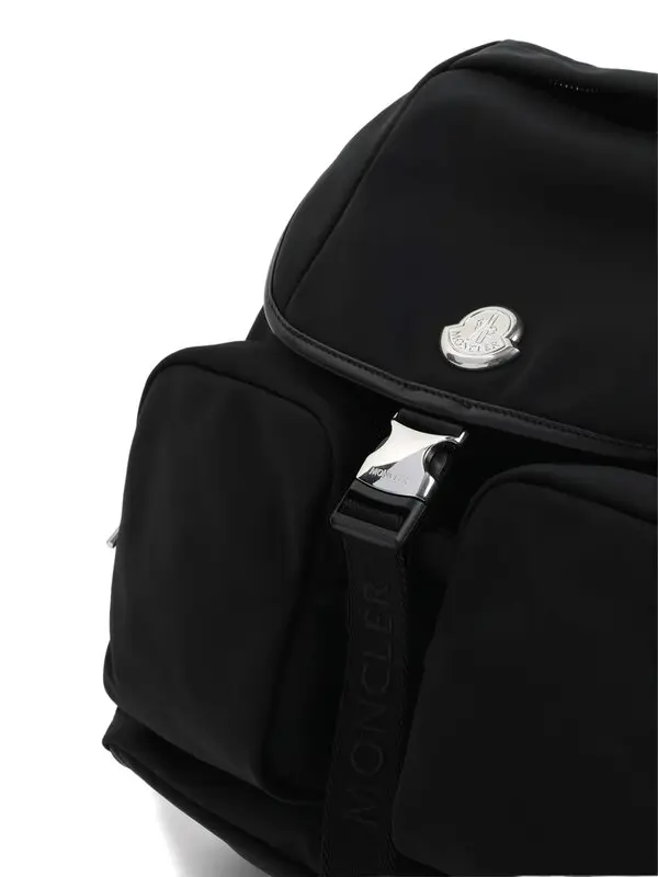 Moncler Logo Plaque Foldover Top Backpack