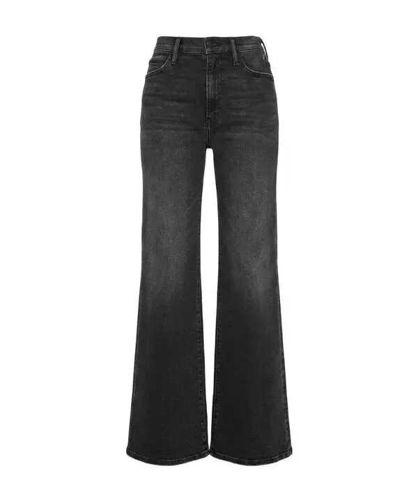 MOTHER The Hustler Roller Sneak Jeans In Wash - Black