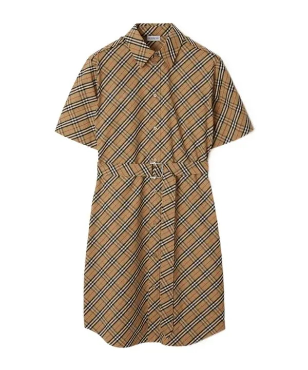 Burberry Checked Belted Mini Dress