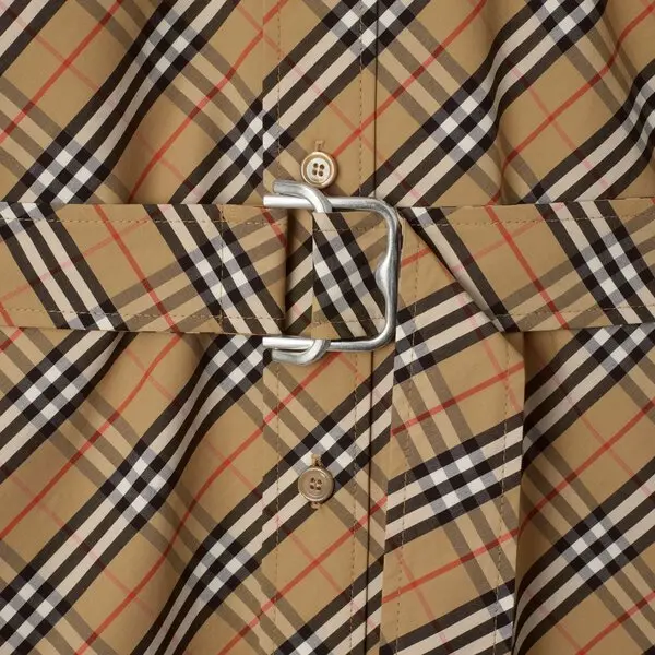 Burberry Checked Belted Mini Dress
