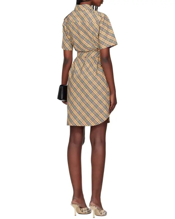 Burberry Checked Belted Mini Dress