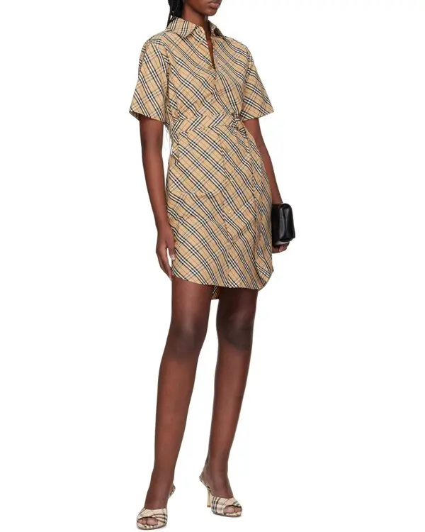 Burberry Checked Belted Mini Dress