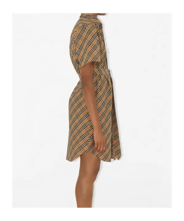 Burberry Checked Belted Mini Dress