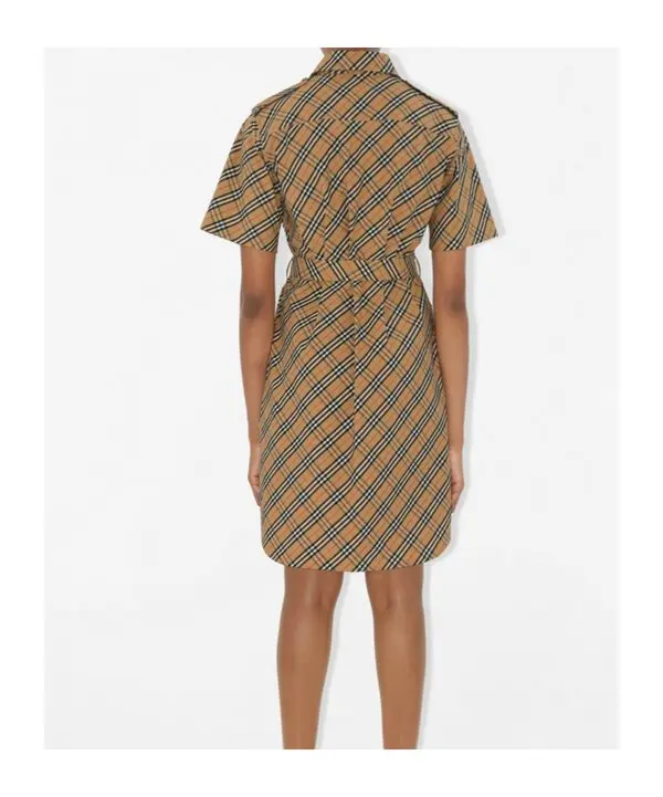 Burberry Checked Belted Mini Dress