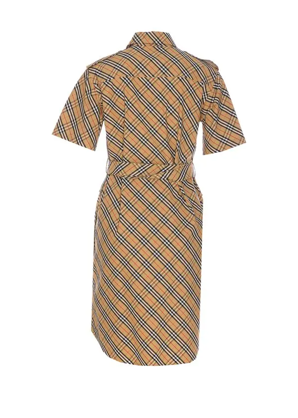 Burberry Checked Belted Mini Dress