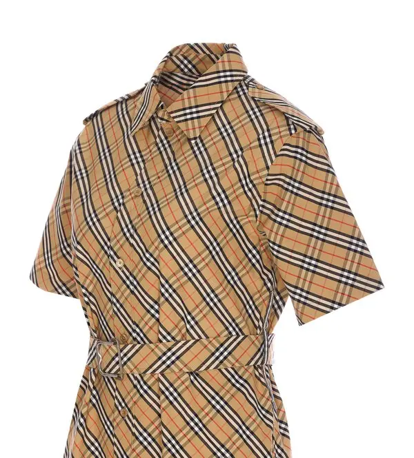 Burberry Checked Belted Mini Dress