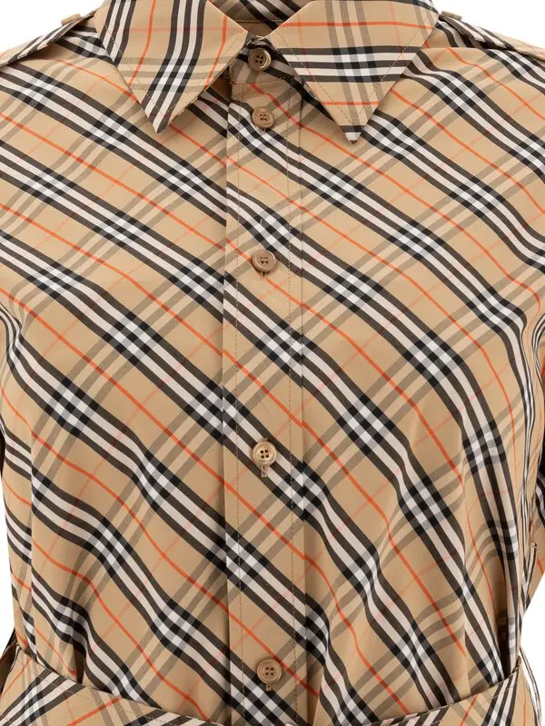 Burberry Checked Belted Mini Dress