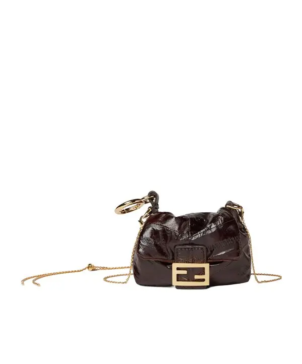 Fendi Inlaid Hagfish Leather Miniature - Brown