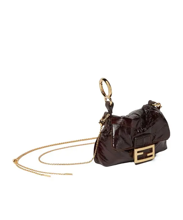 Fendi Inlaid Hagfish Leather Miniature Baguette
