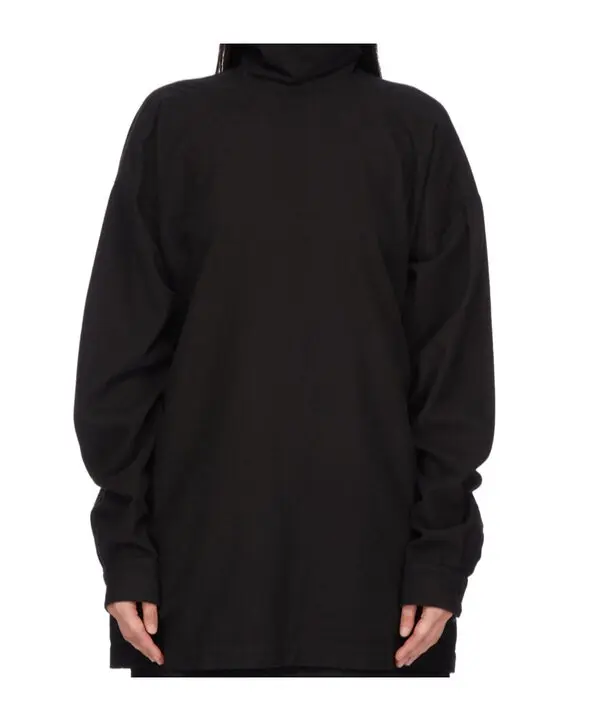 Rick Owens Long Sleeve Tie Woven Top
