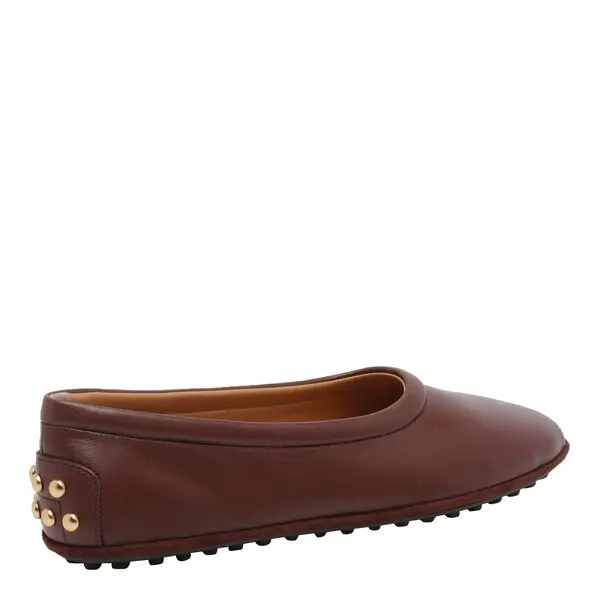 TOD'S Embellished Ballerina Flats - Brown