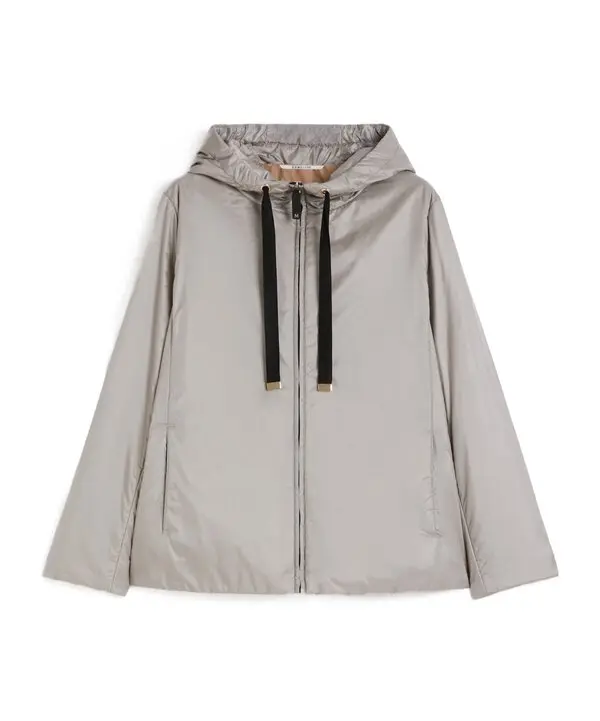 Max Mara Greenh Zip-up Drawstring Jacket - Light Grey