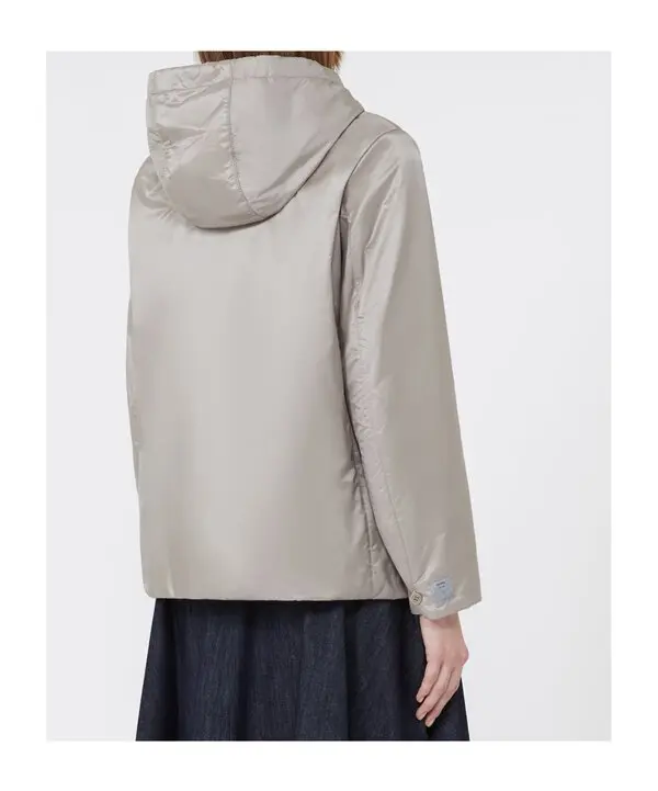Max Mara Greenh Zip-up Drawstring Jacket - Light Grey