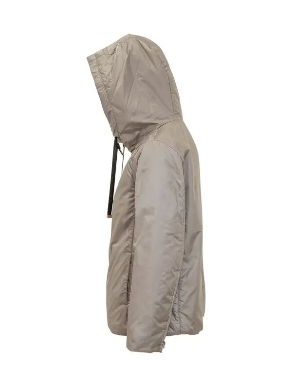 Max Mara Greenh Zip-up Drawstring Jacket - Light Grey
