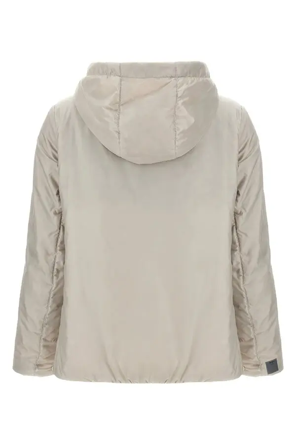Max Mara Greenh Zip-up Drawstring Jacket - Light Grey