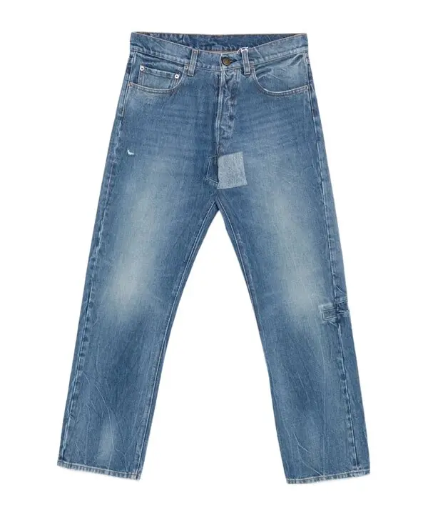 MAISON MARGIELA Whiskering Effect Jeans - Blue