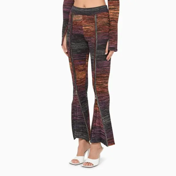 ROTATE BY BIRGER CHRISTENSEN Knitted Casual Pants With Zippers