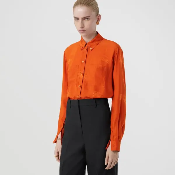 Burberry All-over Jacquard Buttoned Shirt