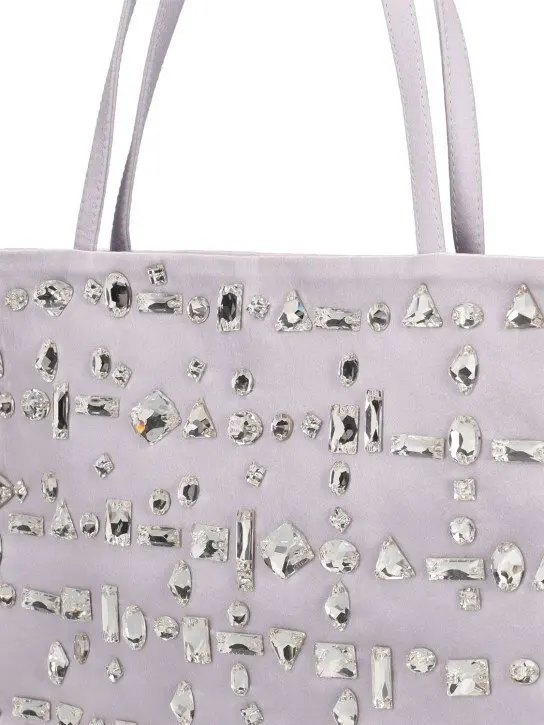 16Arlington Suki Small Shoulder Bag With Crystal Embellishments - Gray