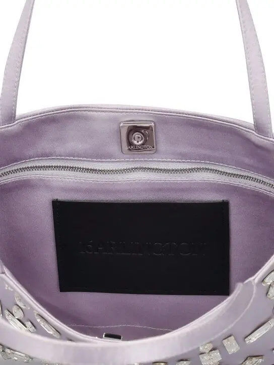 16Arlington Suki Small Shoulder Bag With Crystal Embellishments - Gray