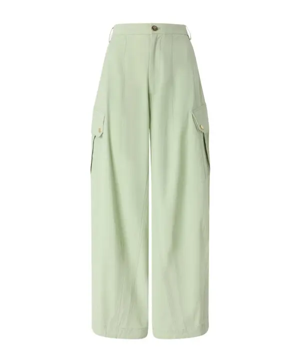 Pinko Wide-leg Trousers - Green