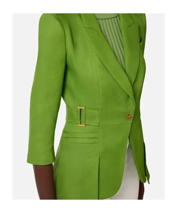 Elisabetta Franchi Single-breasted Blazer With Metal Trim