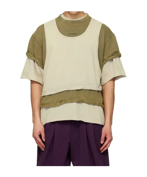 We11Done Three-layer Short-sleeved T-shirt - White