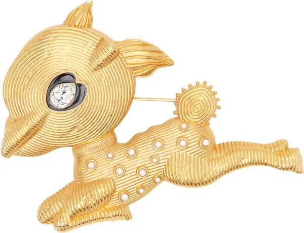 Valentino Garavani Graphic Brooch - Yellow