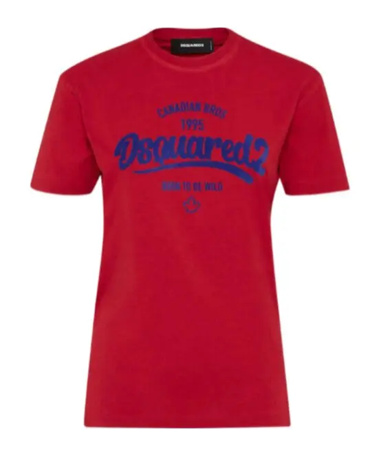 Dsquared2 Born To Be Wild" Cotton T-shirt - Red