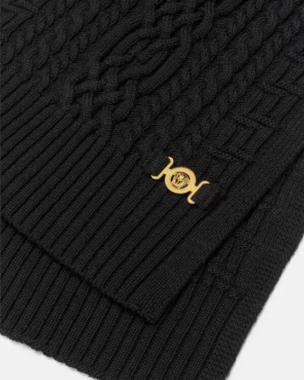 Versace Logo Applique Scarf