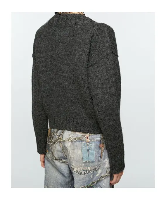 Acne Studios Knit Cardigan With Embroidered Logo