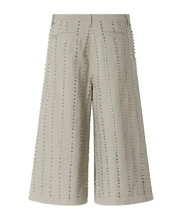 Pinko Embellished Pleated Bermuda Trousers