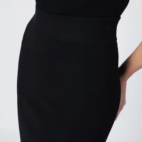 ENTIRE STUDIOS Ribbed Midi Knitted Skirt - Black