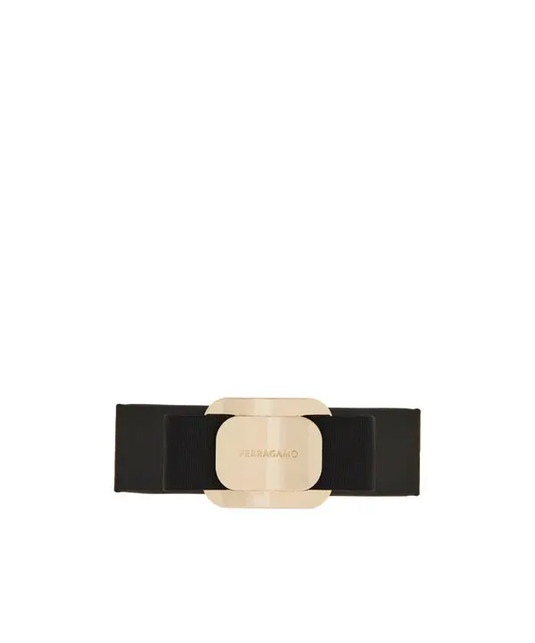 FERRAGAMO Logo Vara Disk Hairpin - Black