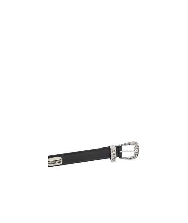 Pinko Embellished Leather Belt - Black