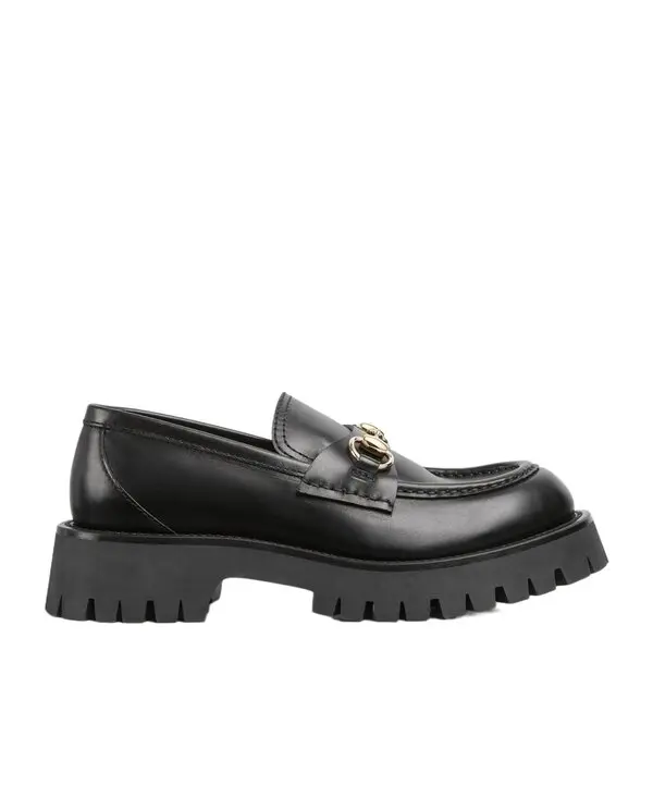 Gucci Lug Horsebit Detailed Loafers
