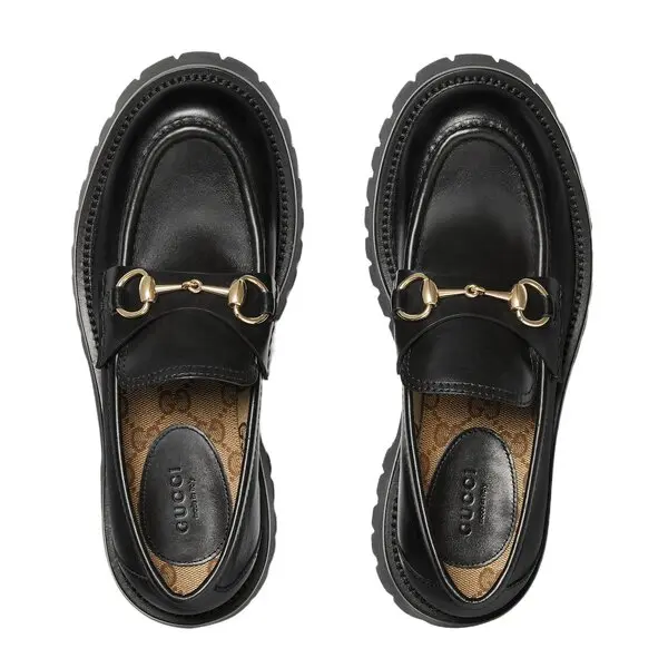 Gucci Lug Horsebit Detailed Loafers