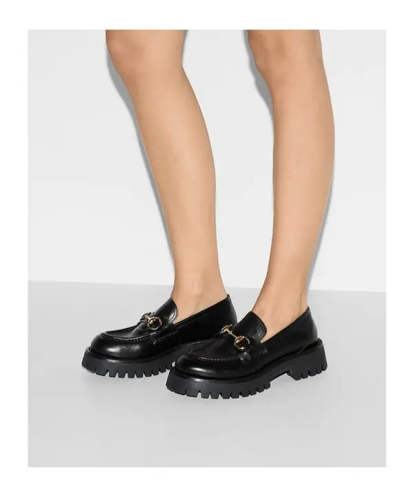 Gucci Lug Horsebit Detailed Loafers