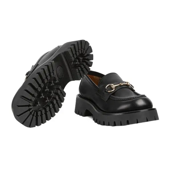 Gucci Lug Horsebit Detailed Loafers
