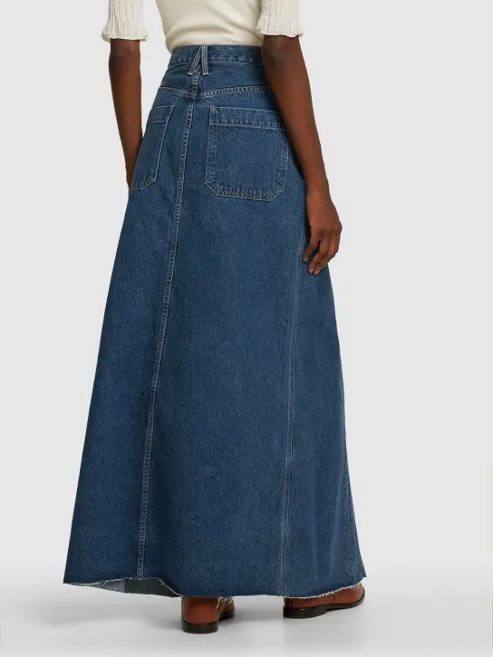 SLVRLAKE Worker Slit Denim Maxi Skirt