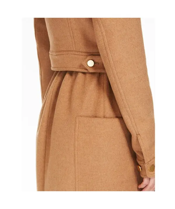 Max Mara Cropped Fitted Jacket With Gold Studs