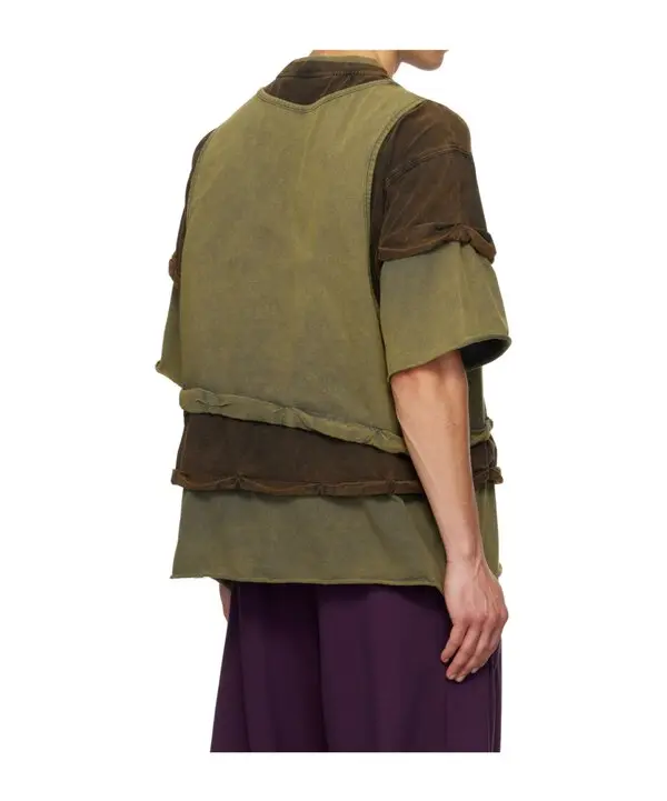 We11Done Three-layer Short-sleeved T-shirt - Green