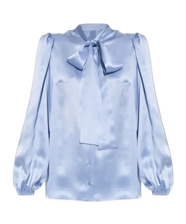 Dolce & Gabbana Pussy-bow Bell-sleeved Shirt